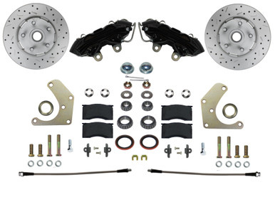 Spindle Kit W/ Drilled Rotors & Black Calipers - LEED Brakes BFC2001SMX ...