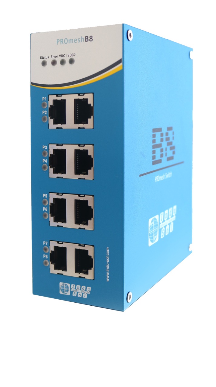 Promesh B8 8 Port Industrial Managed Switch 114110502 Indusol America