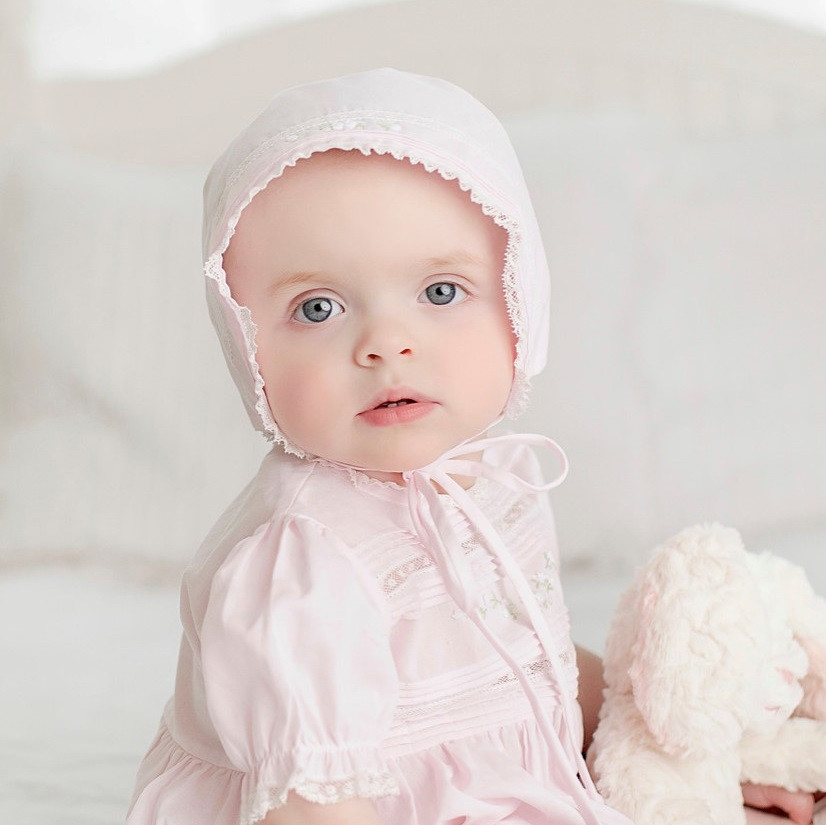 Girls Floral Bullion & Lace Bonnet I Feltman Brothers