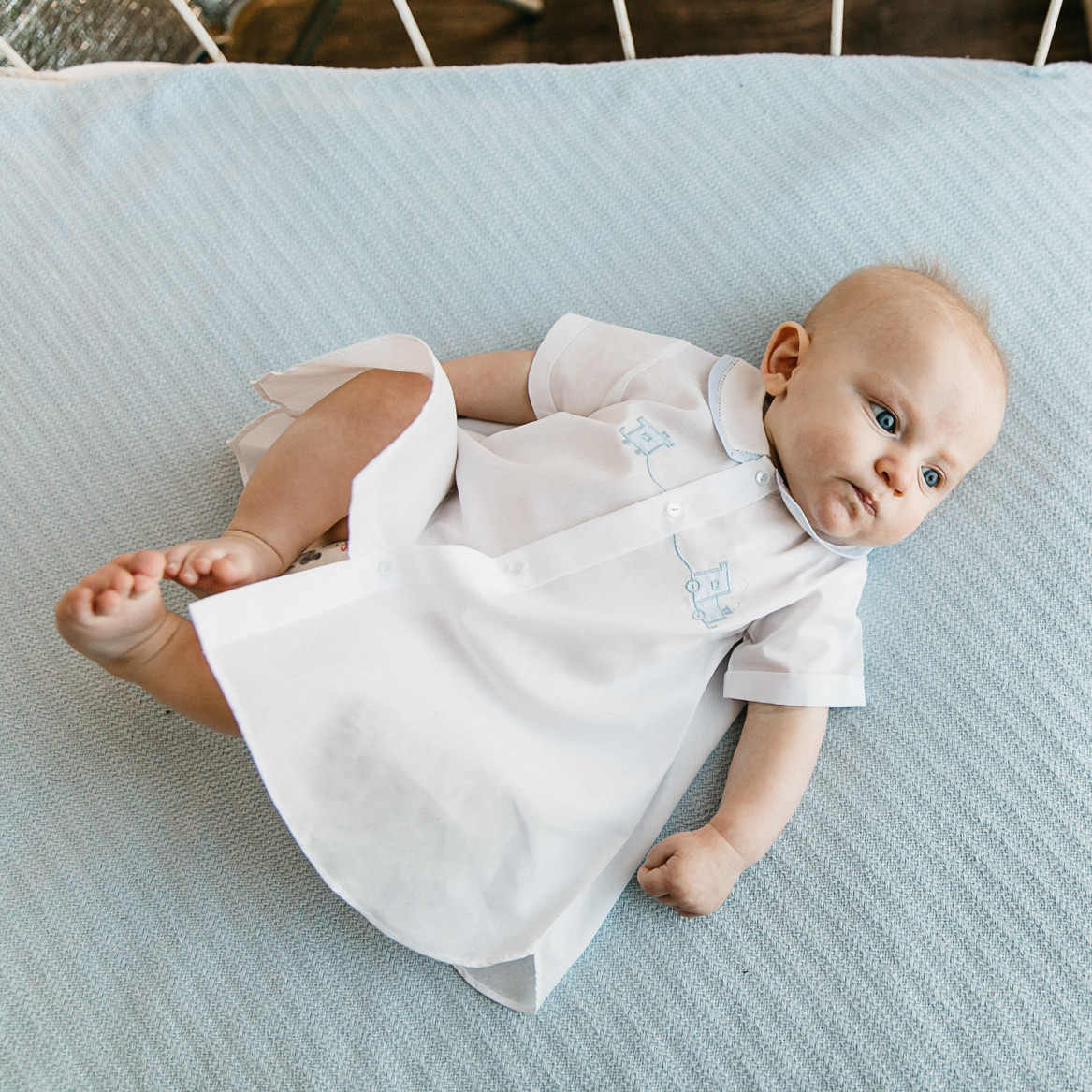 Boys Baby Day Gown with Train | Feltman Brothers