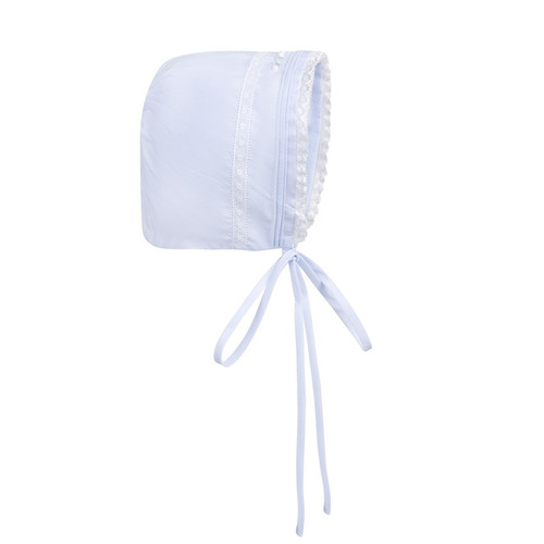 Preemie Girls Floral Bullion & Lace Bonnet I Feltman Brothers