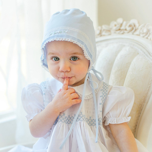 Girls Floral Bullion & Lace Bonnet I Feltman Brothers