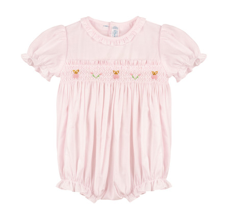 Girls Easter Bunny Smocked Romper | Feltman Brothers