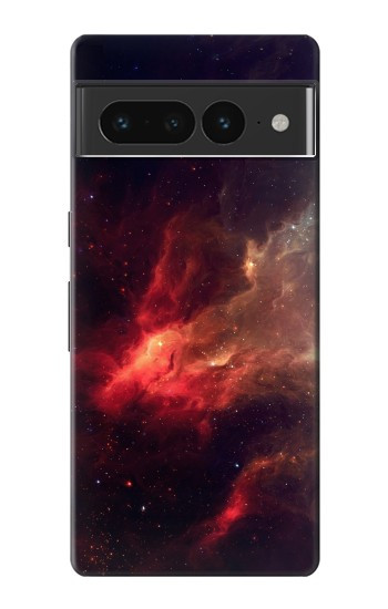 S3897 Red Nebula Space Case For Google Pixel 7 Pro