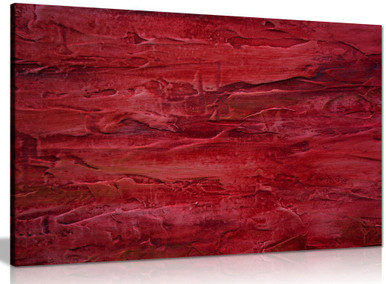 Abstract Red Modern Art Canvas - Panther Print
