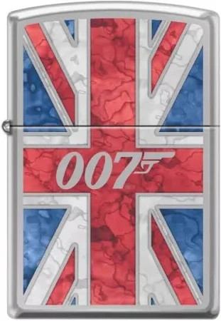 Bond 007 Union Jack Gun Logo Zippo Lighter - Zippo Lounge
