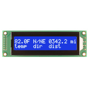 20x2 Character LCD | STN- Blue Model DZ with Side White Backlight