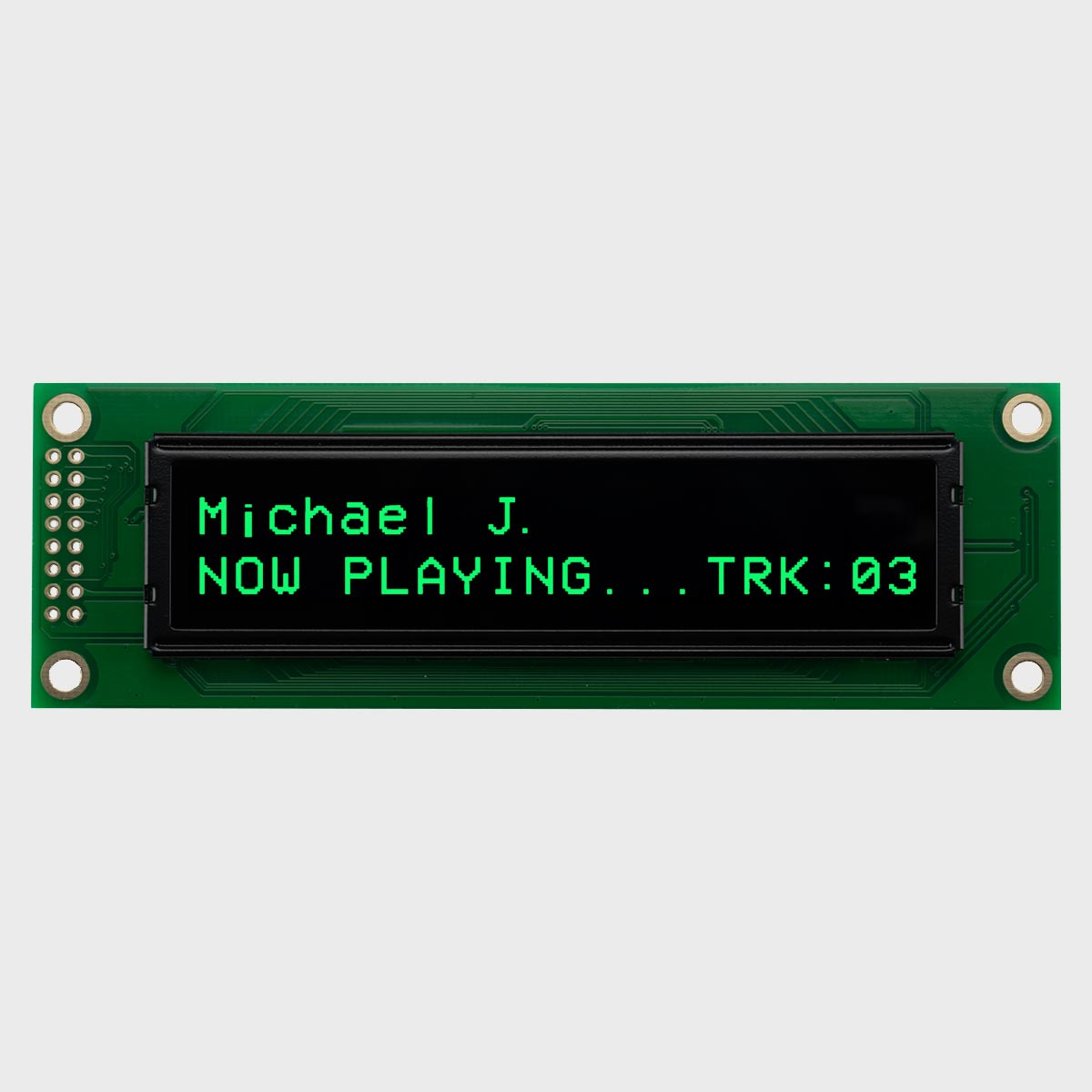 Green 20x2 Character OLED Display Module
