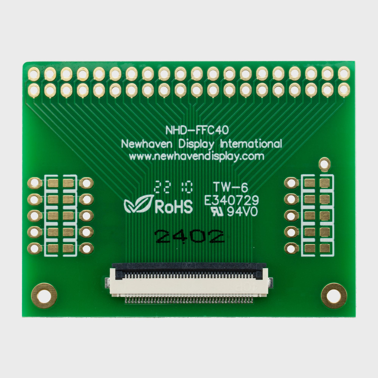 40-Pin 0.5mm Pitch FFC Connector Breakout Board