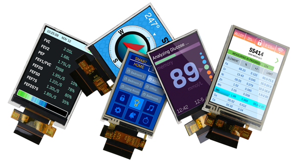 New 2.4 and 2.8 inch TFT Displays Models