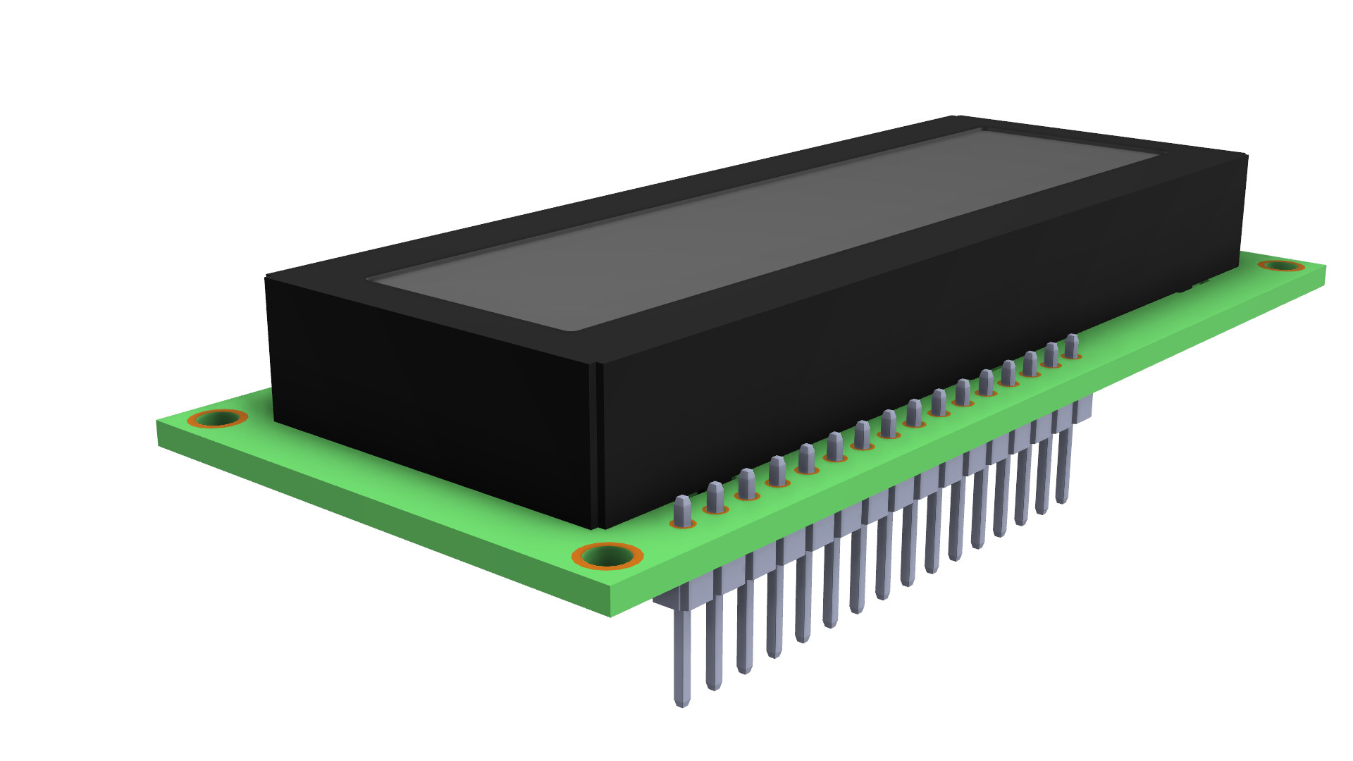 2X16 Character LCD | FSTN+ Display with K1Z Amber Side Backlight