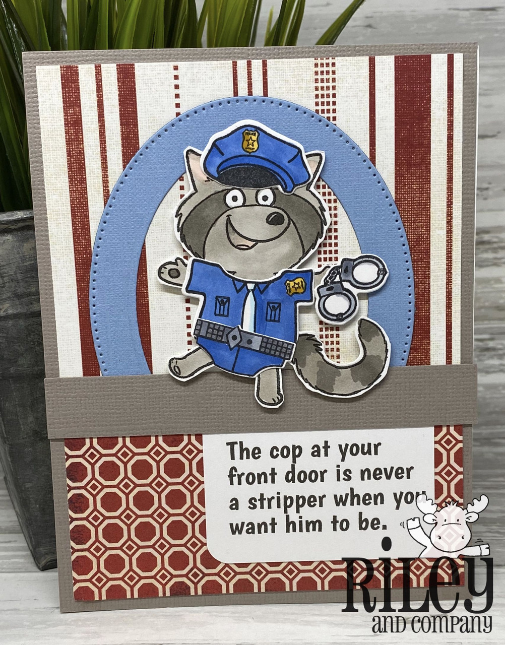 Riley and Company Funny Bones, red rubber stamps, snarky sayings
