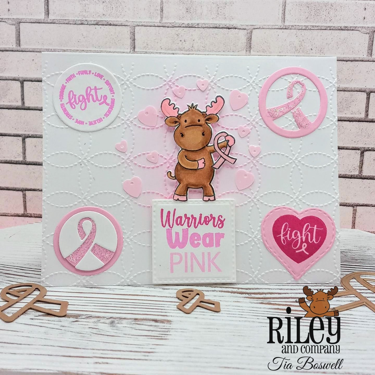 Crafters Against Cancer stamp set and die - Riley & Company