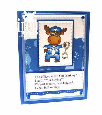 Riley and Company, Riley the Moose, red rubber stamps, Funny Bones