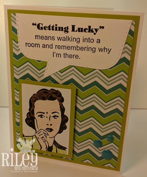 Riley and Company Funny Bones, red rubber stamps, snarky sayings