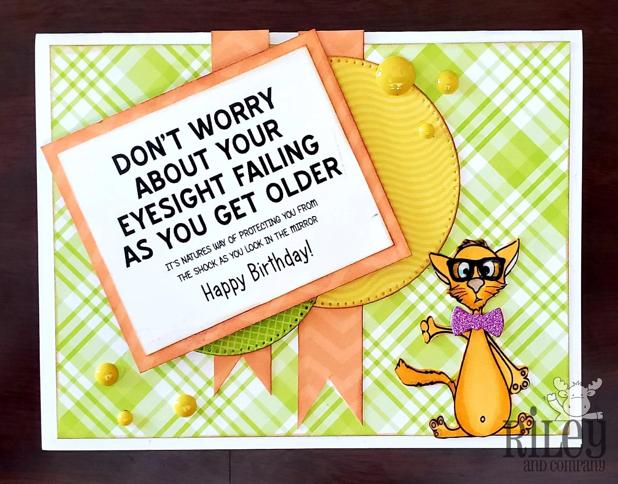 Riley and Company Funny Bones, red rubber stamps, snarky sayings