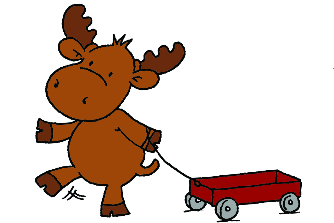 Riley and Company, Riley the Moose, red rubber stamps, Funny Bones