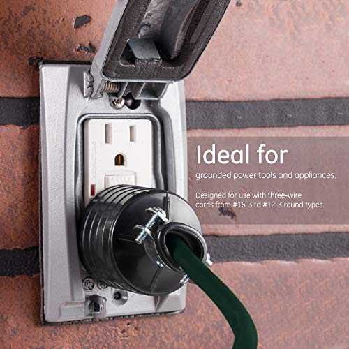 Heavy Duty US 3-Pin Rubber Plug - 15A 125V Rubber