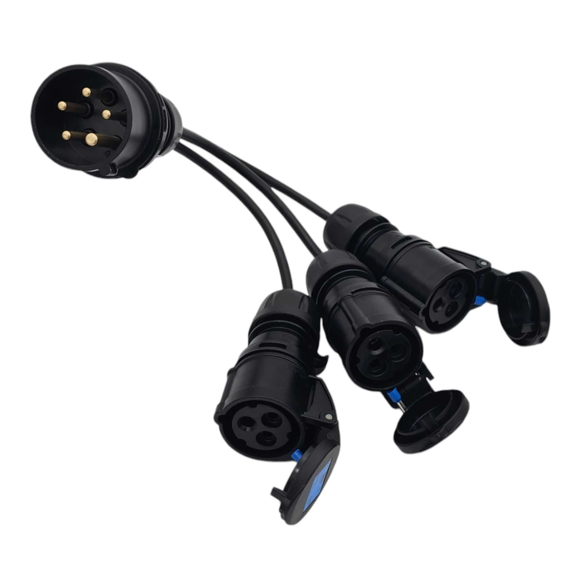 Spider-Fly 32 Amp 3-Phase Plug to 16 Amp Sockets Splitter | 3-Way ...