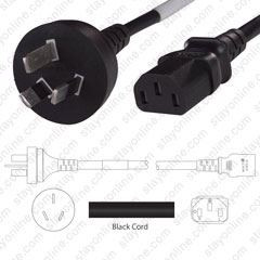 Argentina IRAM2073 Male Plug to IEC320 C13 Connector 1.8 Meters / 6 ...