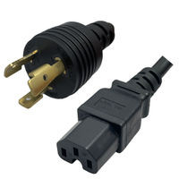 NEMA L6-20 Male Plug to IEC320 C15 Connector 1.8 Meters / 6 Feet 15A ...