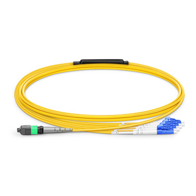 2m (7ft) MTP® Female to 4 LC UPC Duplex 8 Fibers Type B Plenum (OFNP ...