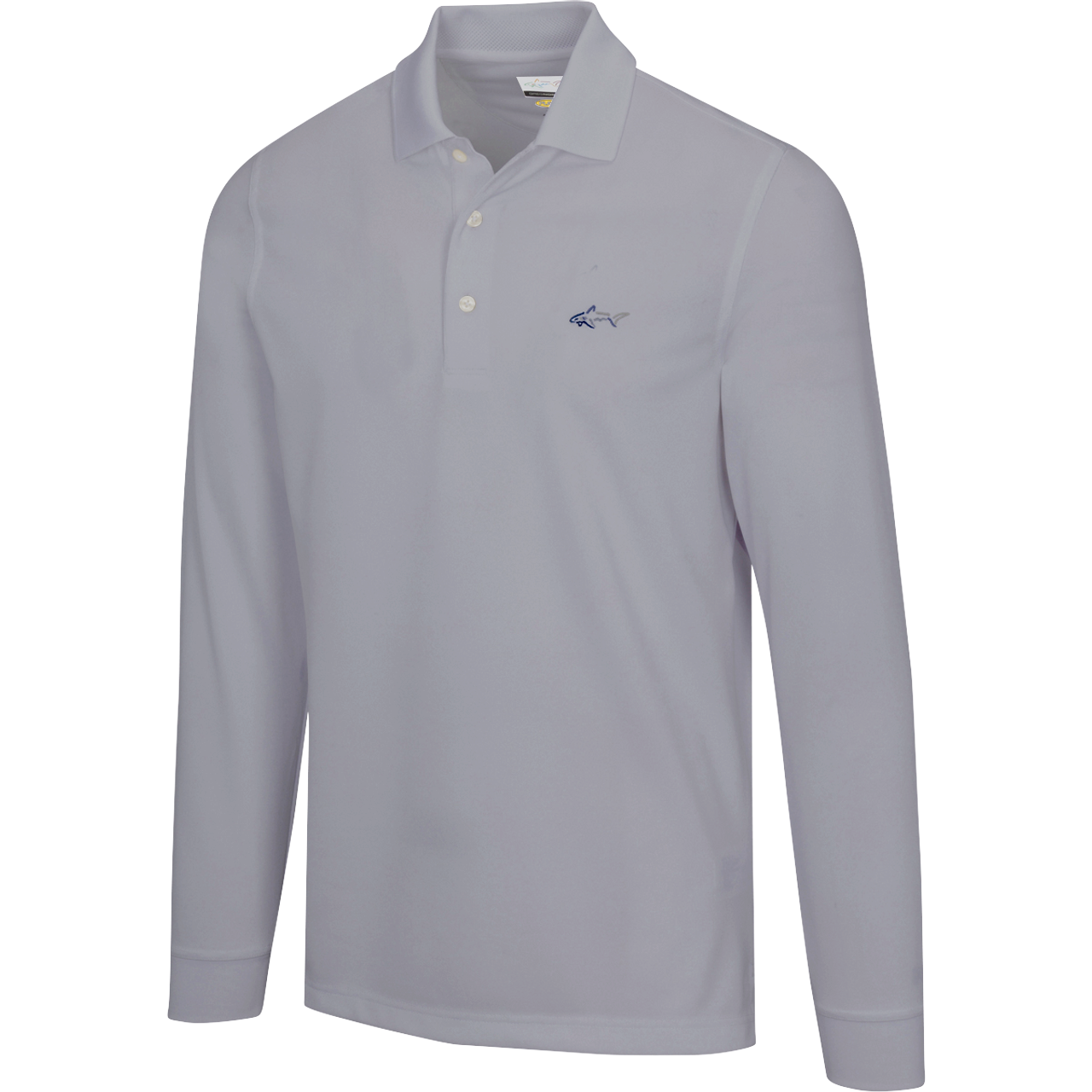 Long Sleeve Pique Shark Polo - Greg Norman Collection
