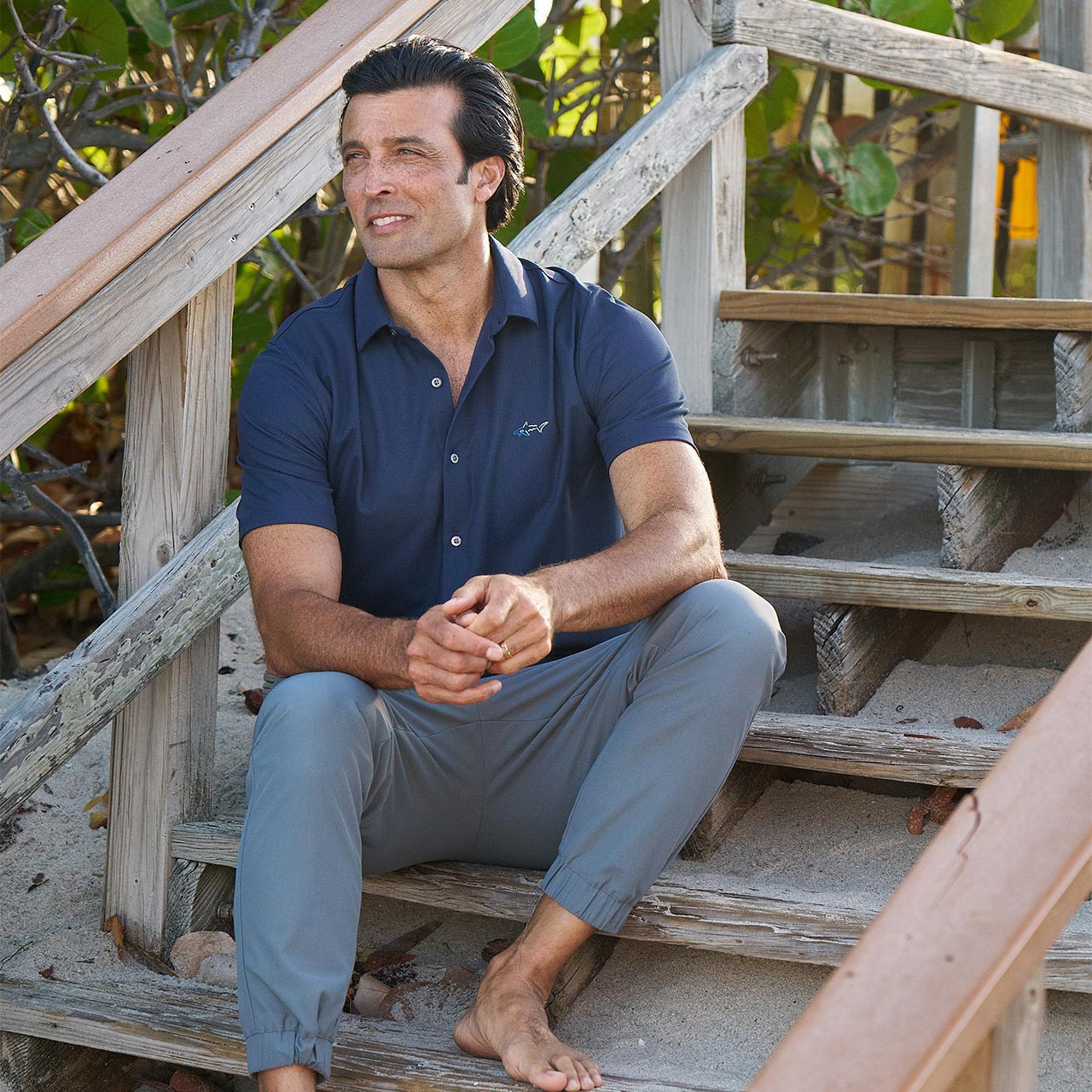 Full Button Pique Polo - Greg Norman Collection