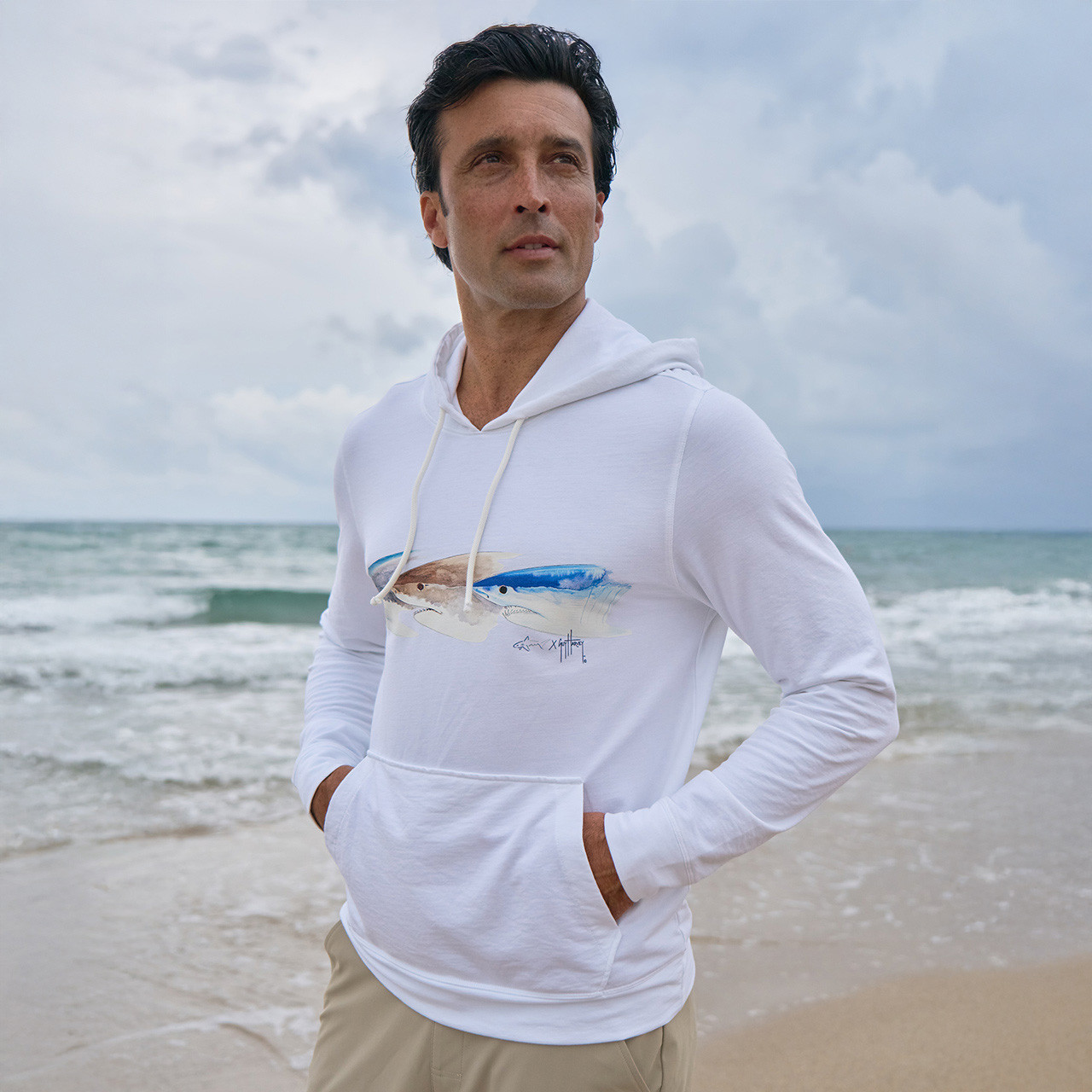 Shark Triad Guy Harvey Hoodie - Greg Norman Collection