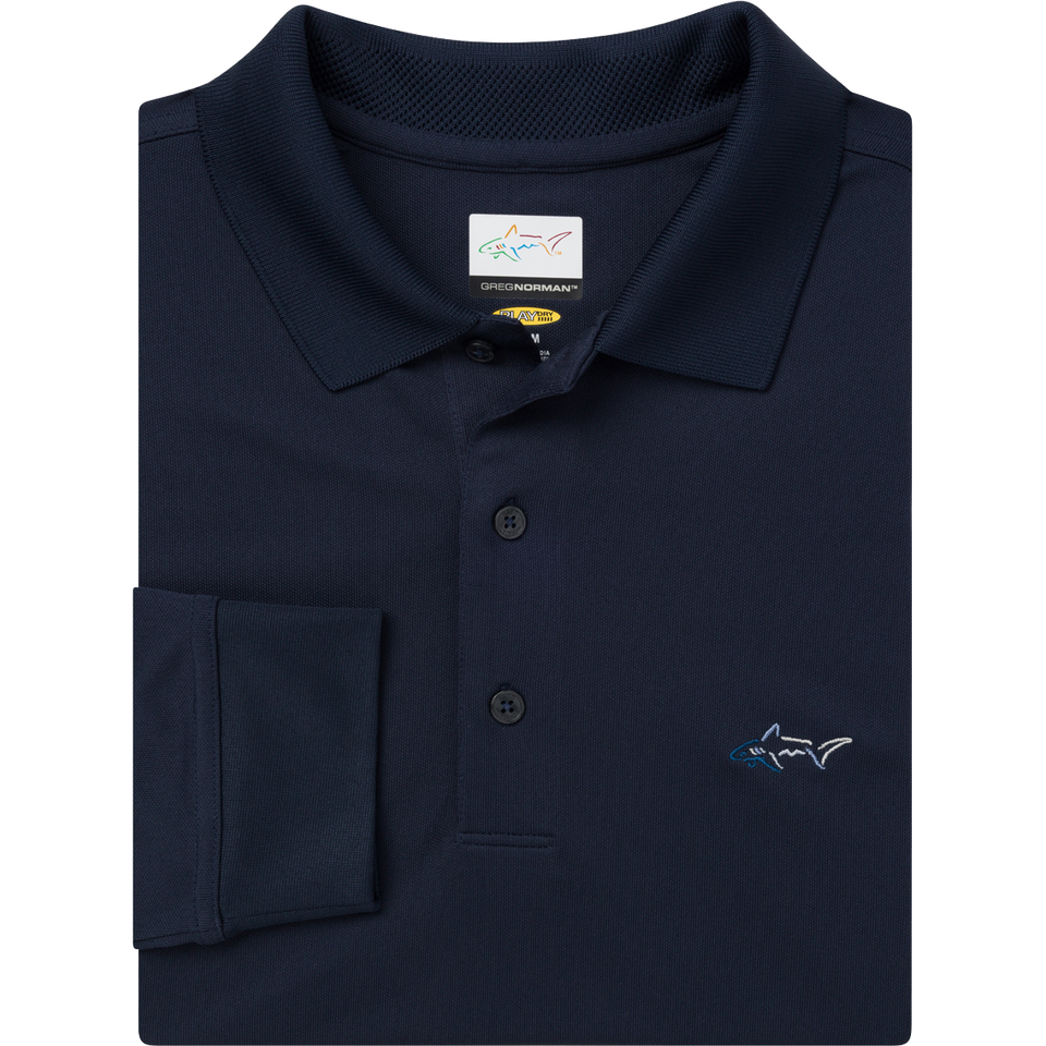 Long Sleeve Pique Shark Polo - Greg Norman Collection