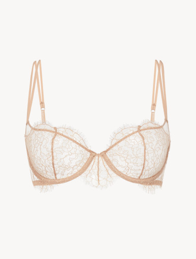 Balconette-BH mit Spitze in sehr hellem Nude | La Perla