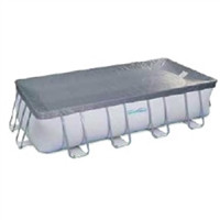 12' X 24' RECTANGULAR METAL FRAME POOL COVER - WARM GRAY 8U
