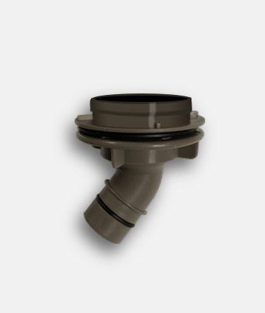 RETURN WALL FITTING 1.25" COMPLETE SET WITH BUILT IN ELBOW WARM GRAY 8U ...