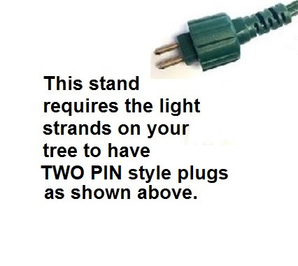 ROTATING METAL STAND 1" GREEN (TWO PIN PLUG FOR LIGHTS) (1607DU-000240 ...
