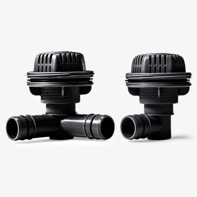 SUCTION FITTING COMPLETE SET FOR 1.25" FILTRATION SYSTEMS BLACK 7C