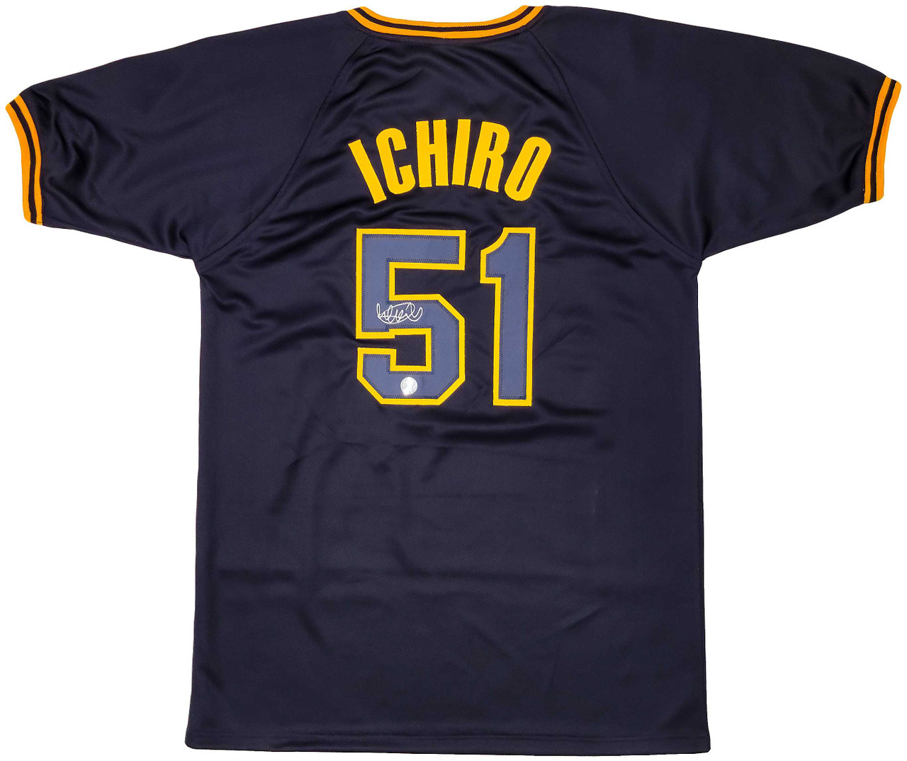 Orix Blue Wave Ichiro Suzuki Autographed Navy Jersey IS Holo Stock #202072