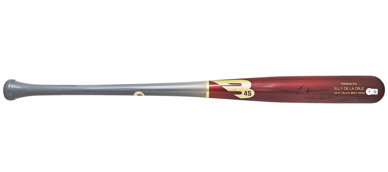 Elly De La Cruz Autographed Red B45 Player Model Bat Cincinnati Reds ...