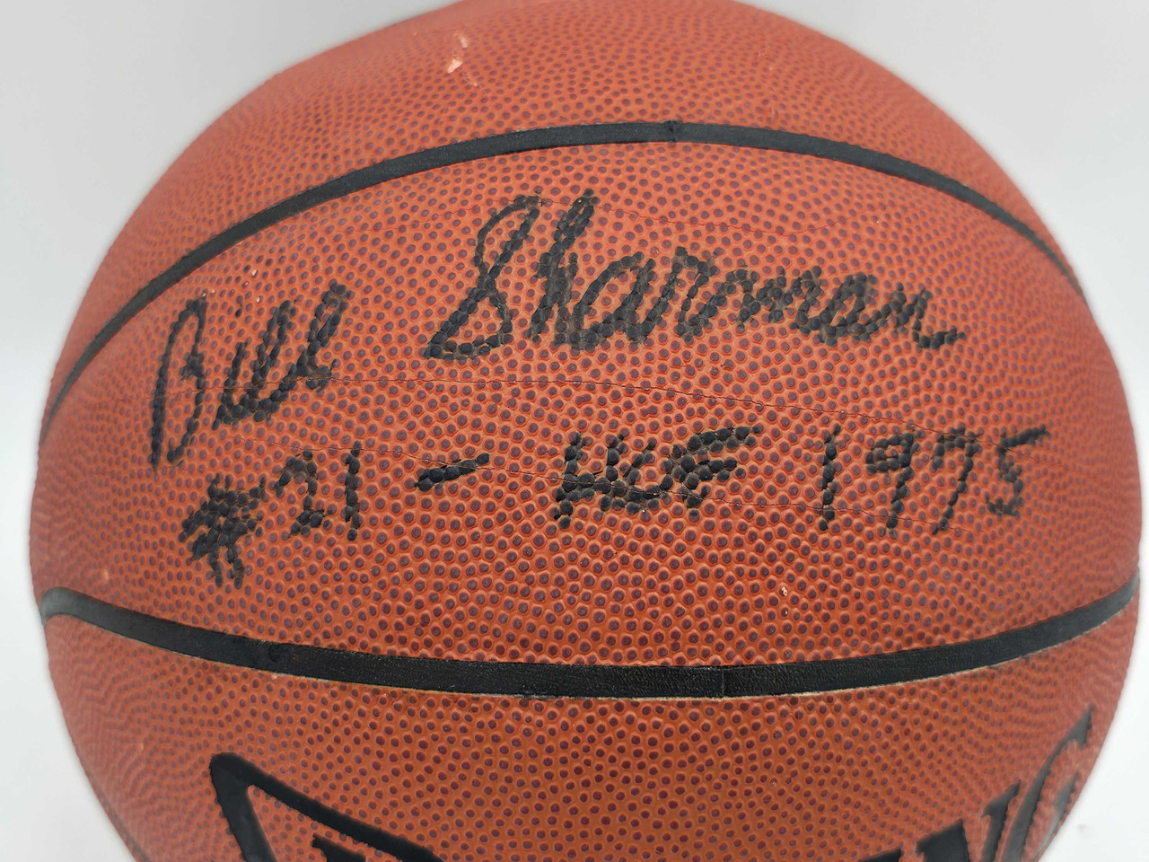 Bill Sharman Autographed Official NBA Leather Basketball Boston Celtics ...