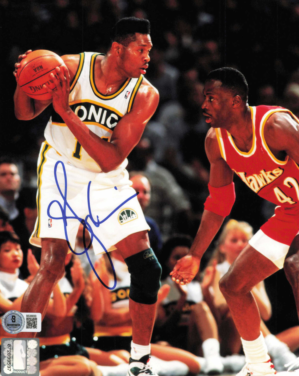 Sam Perkins Autographed 8x10 Photo Seattle Supersonics Beckett BAS QR # ...