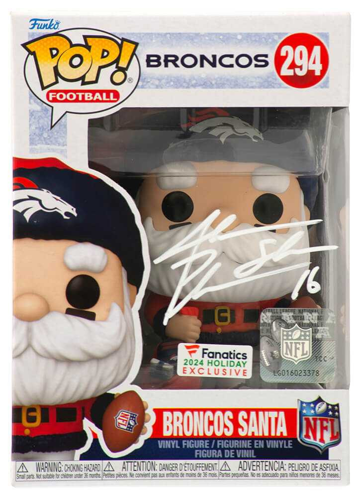 Jake Plummer Autographed Denver Broncos Santa Funko Pop #294 Snake