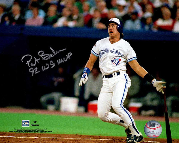 Pat Borders Signed Toronto Blue Jays 1992 World Series Batting Action ...