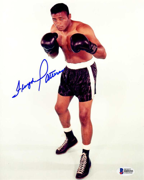 Floyd Patterson Signed Boxing Pose 8x10 Photo - Schwartz Authenticated
