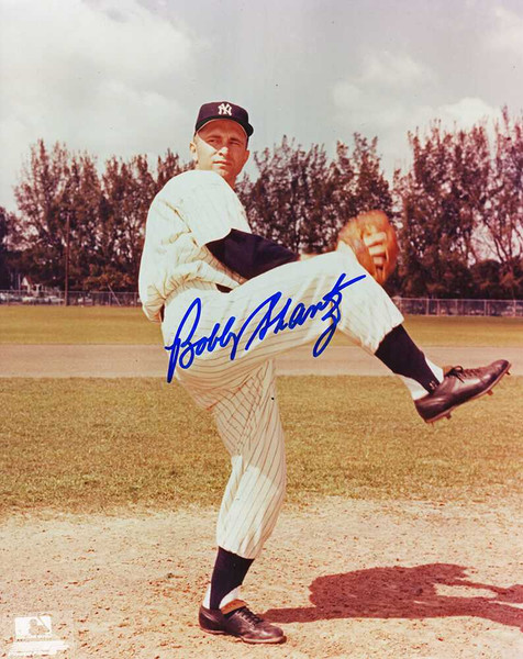 Bobby Shantz Signed New York Yankees Pitching Wind Up 8x10 Photo ...