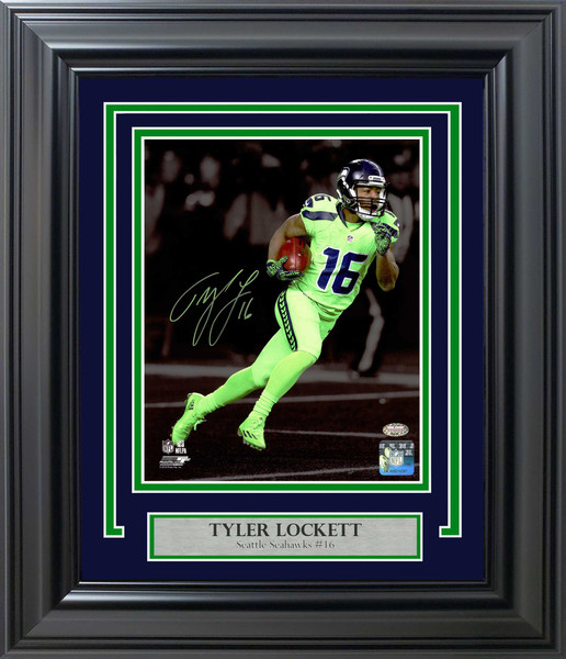 Tyler Lockett Autographed Framed 8x10 Photo Seattle Seahawks MCS Holo