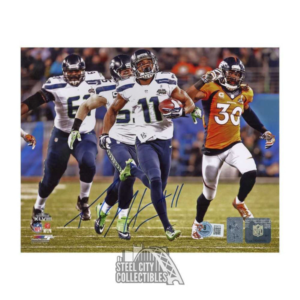 Percy Harvin Autographed Seattle 8x10 Football Photo - BAS (SB Return)
