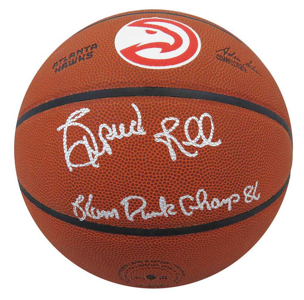 Spud Webb Signed Wilson Atlanta Hawks Logo NBA Basketball w/Slam Dunk ...