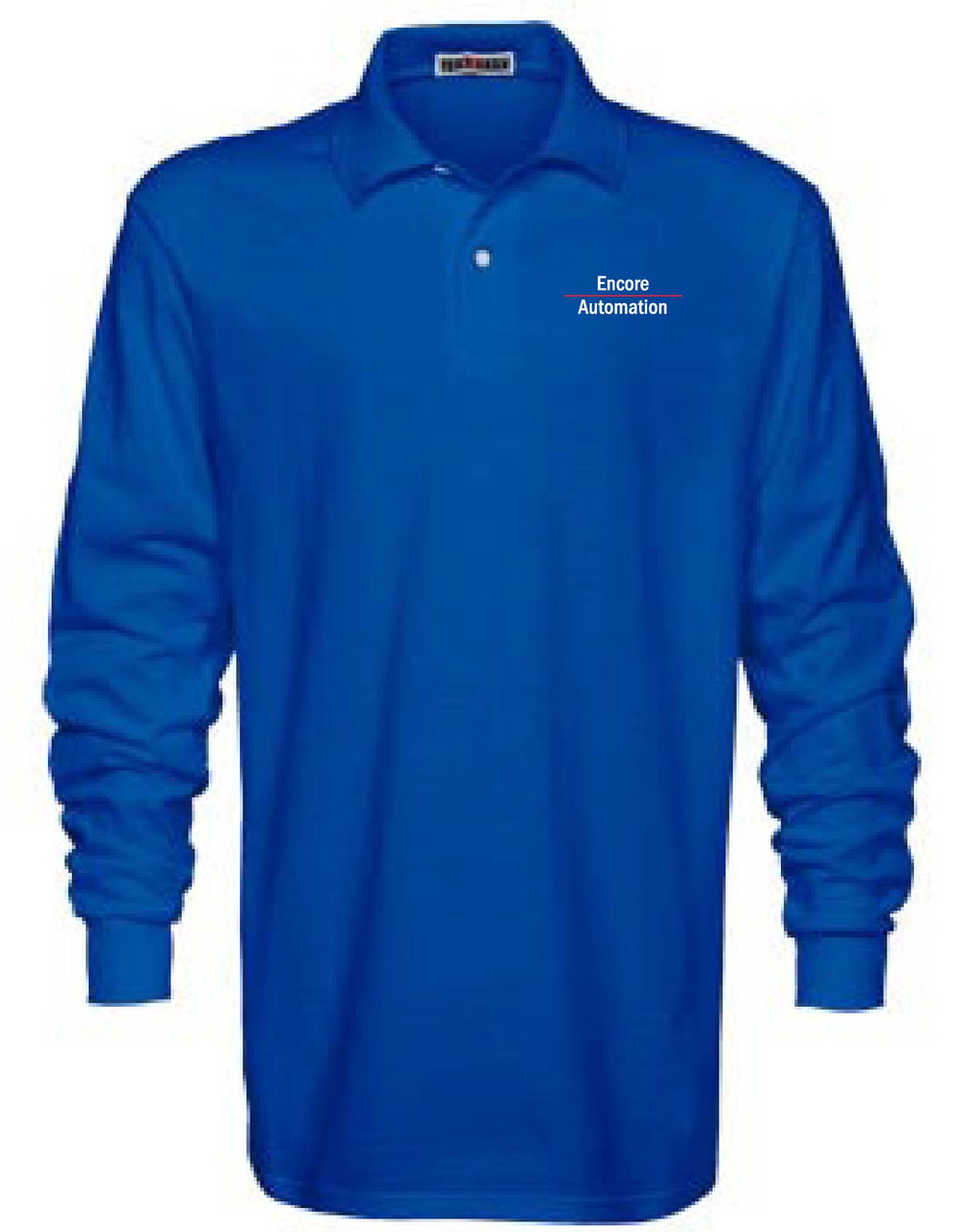 ENCORE JERZEE LONG SLEEVE POLO - EMBROIDERED LEFT CHEST