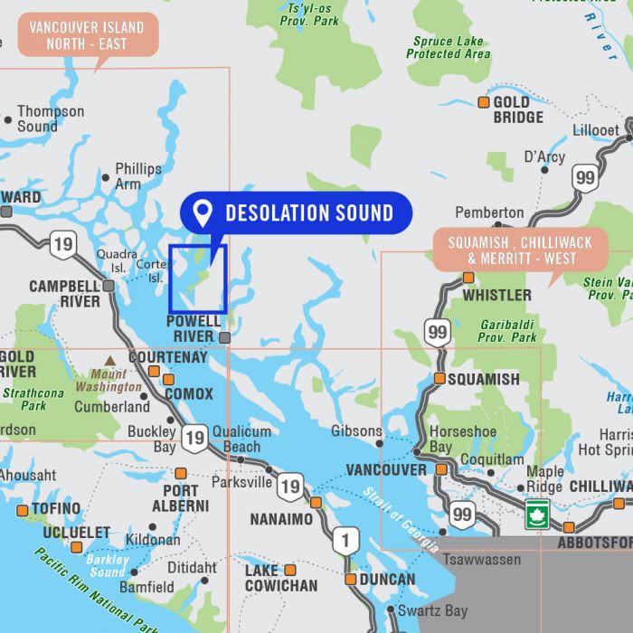 Backroad Mapbooks Desolation Sound Park Map | Western Canoe Kayak Canada