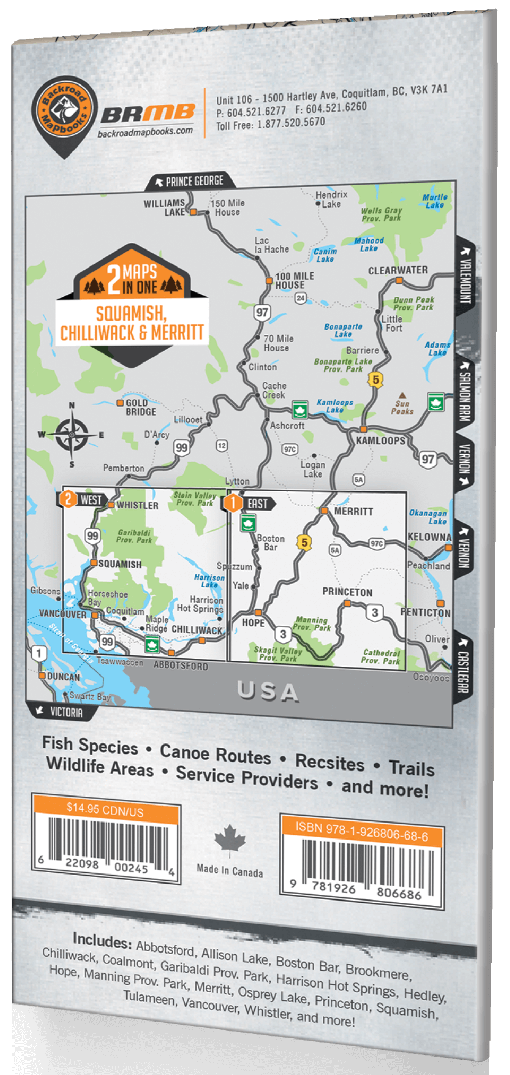 SAYWARD FOREST CANOE ROUTE MAP BC ADVENTURE MAPS