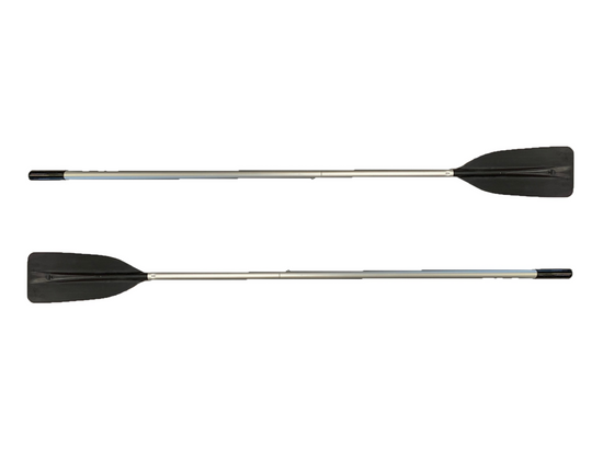 Cannon 7' Flat Blade Oars - Silver | Western Canoe Kayak